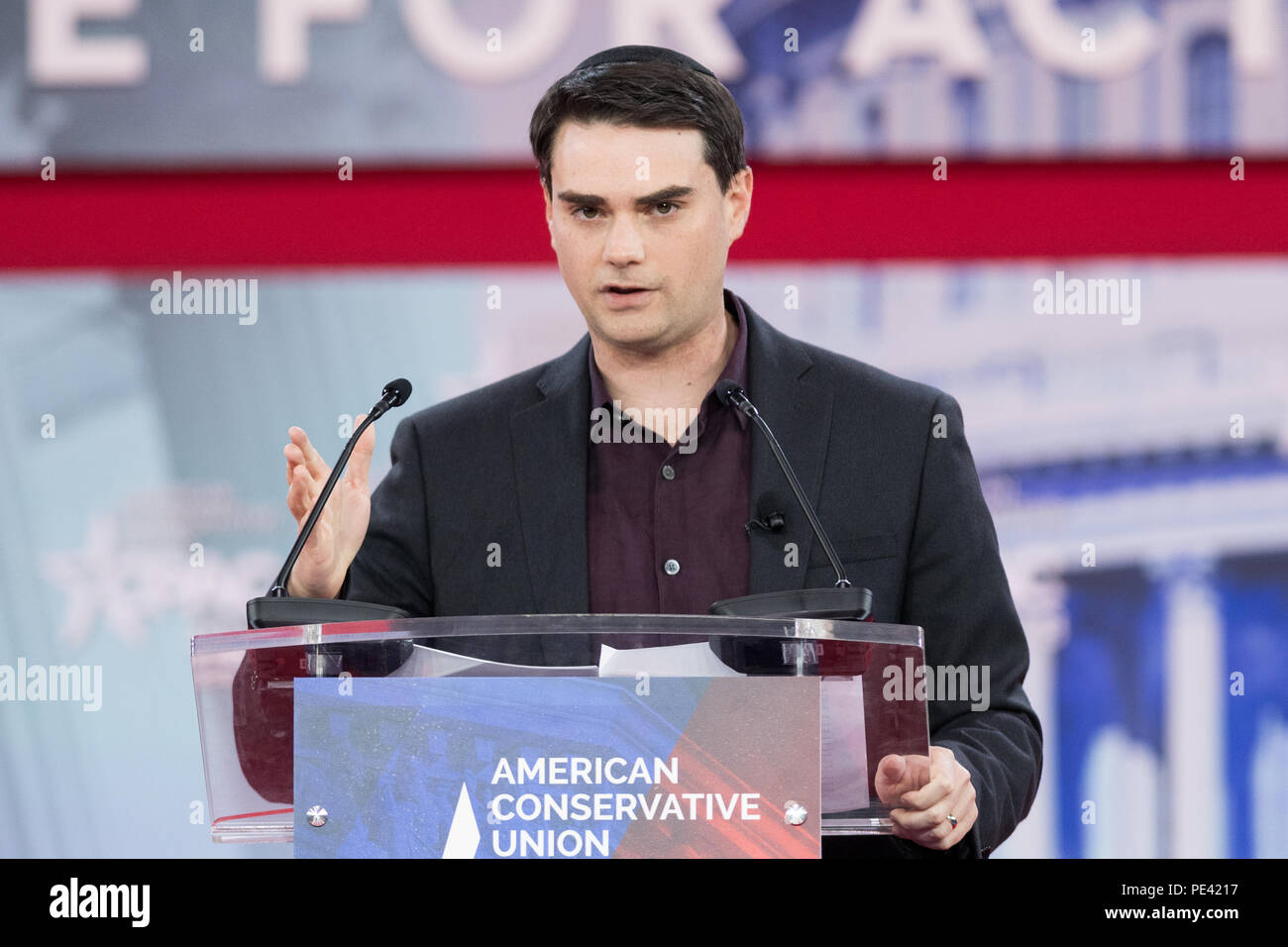Ben Shapiro, host of his online political podcast The Ben Shapiro Show ...