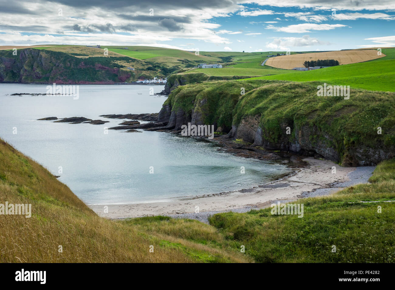 A view of Cullykhan Bay from Fort Fiddes entrance Stock Photo - Alamy