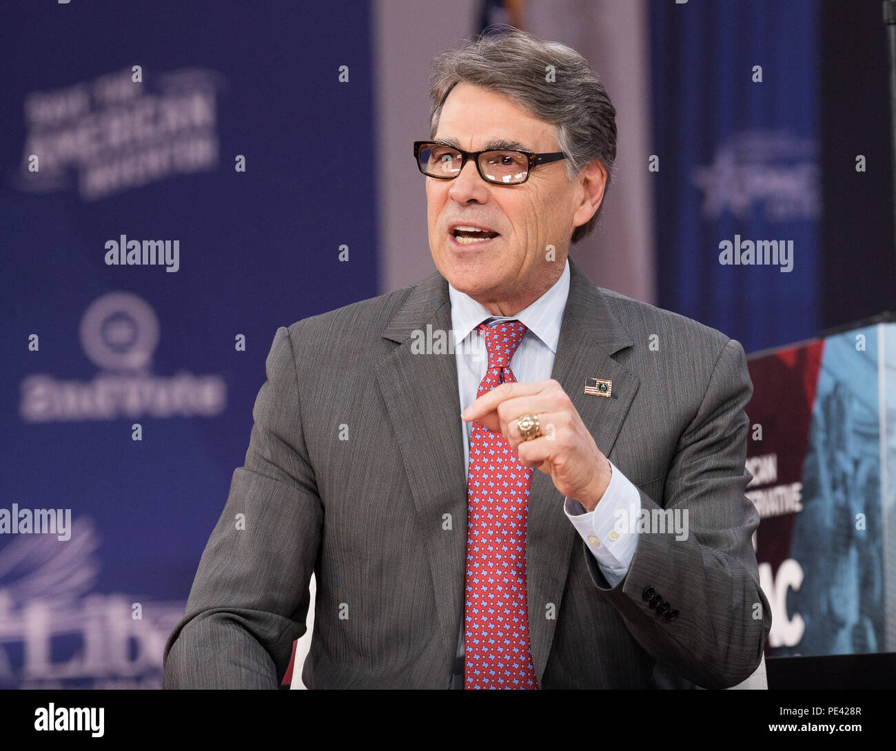 Rick Perry, United States Secretary of Energy, at the Conservative ...