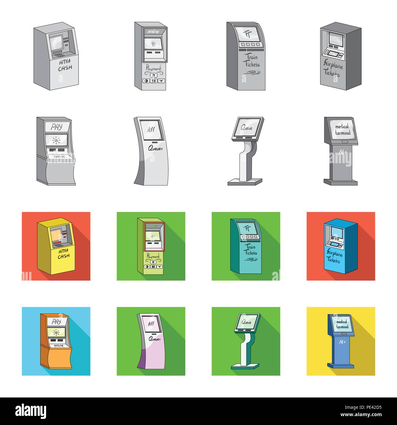 Medical terminal, ATM for payment,apparatus for queue. Terminals set ...