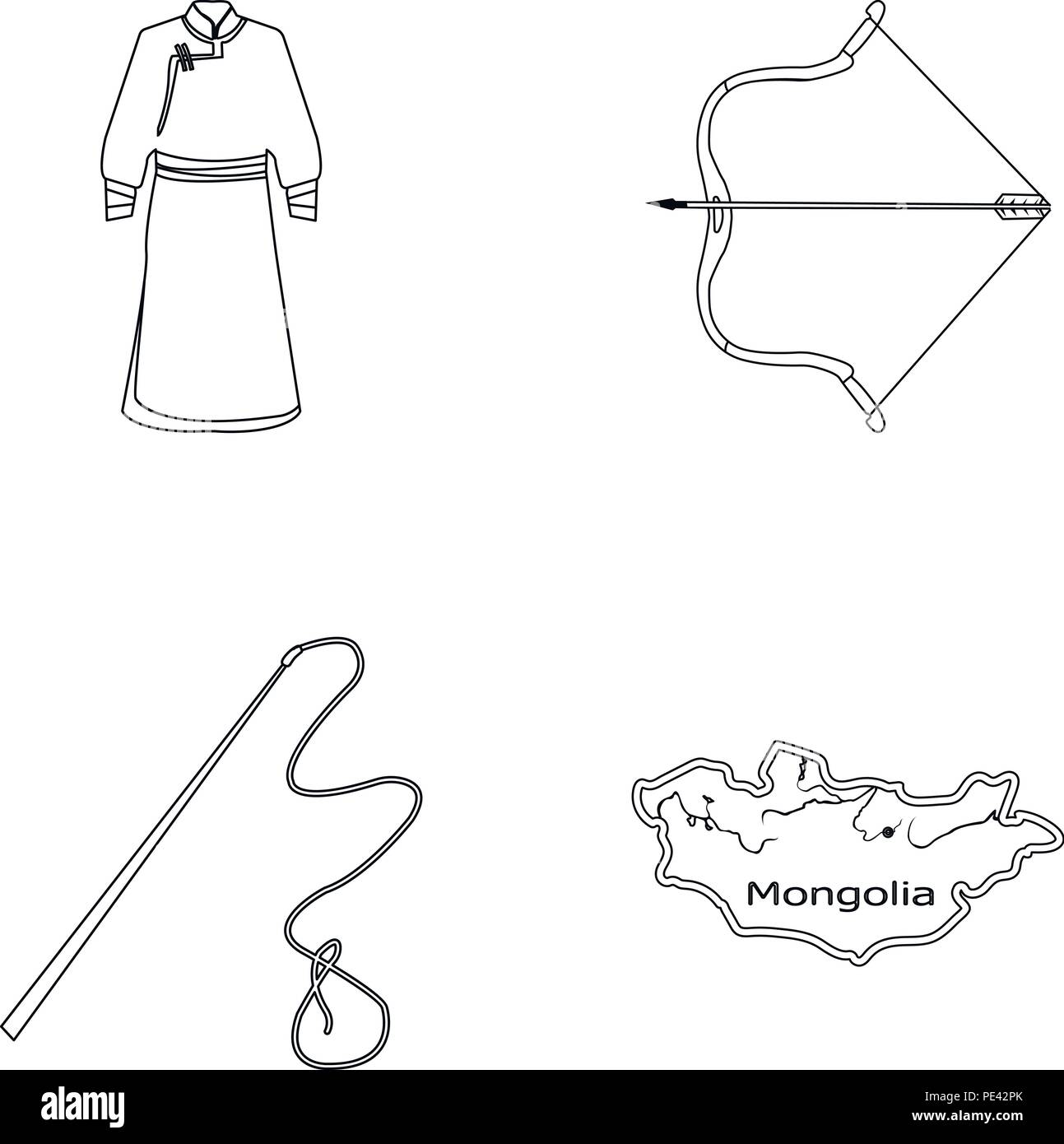 bow,collection,country,customs,fight,icon,illustration,isolated ...