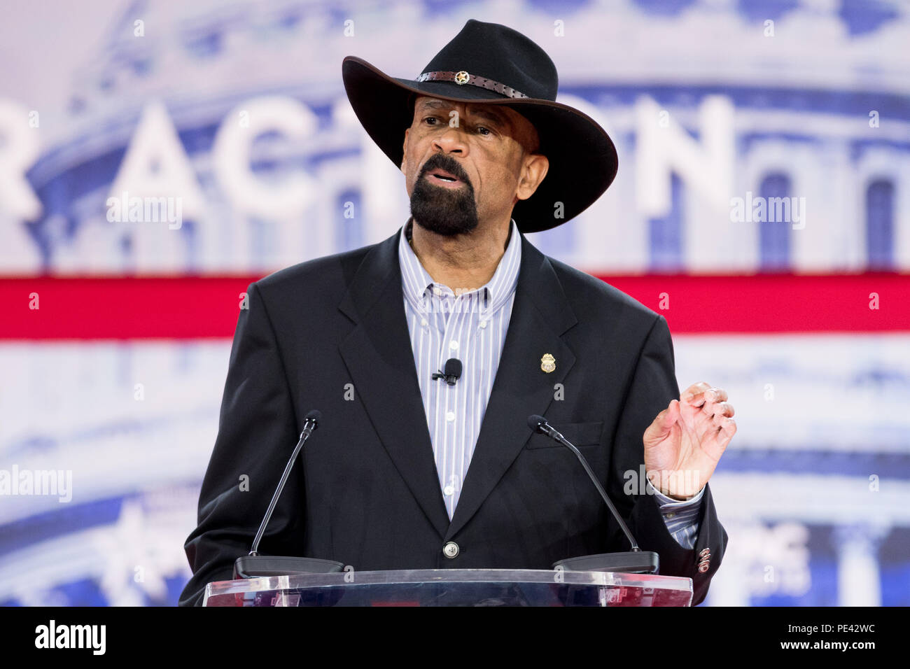 David Clarke, former Sheriff of Milwaukee County, Wisconsin, at the ...