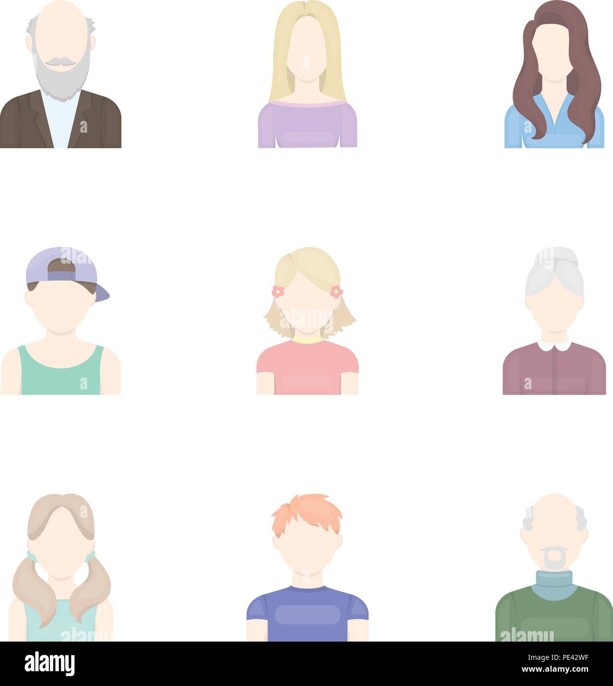 Avatar set icons in cartoon style. Big collection of avatar vector ...