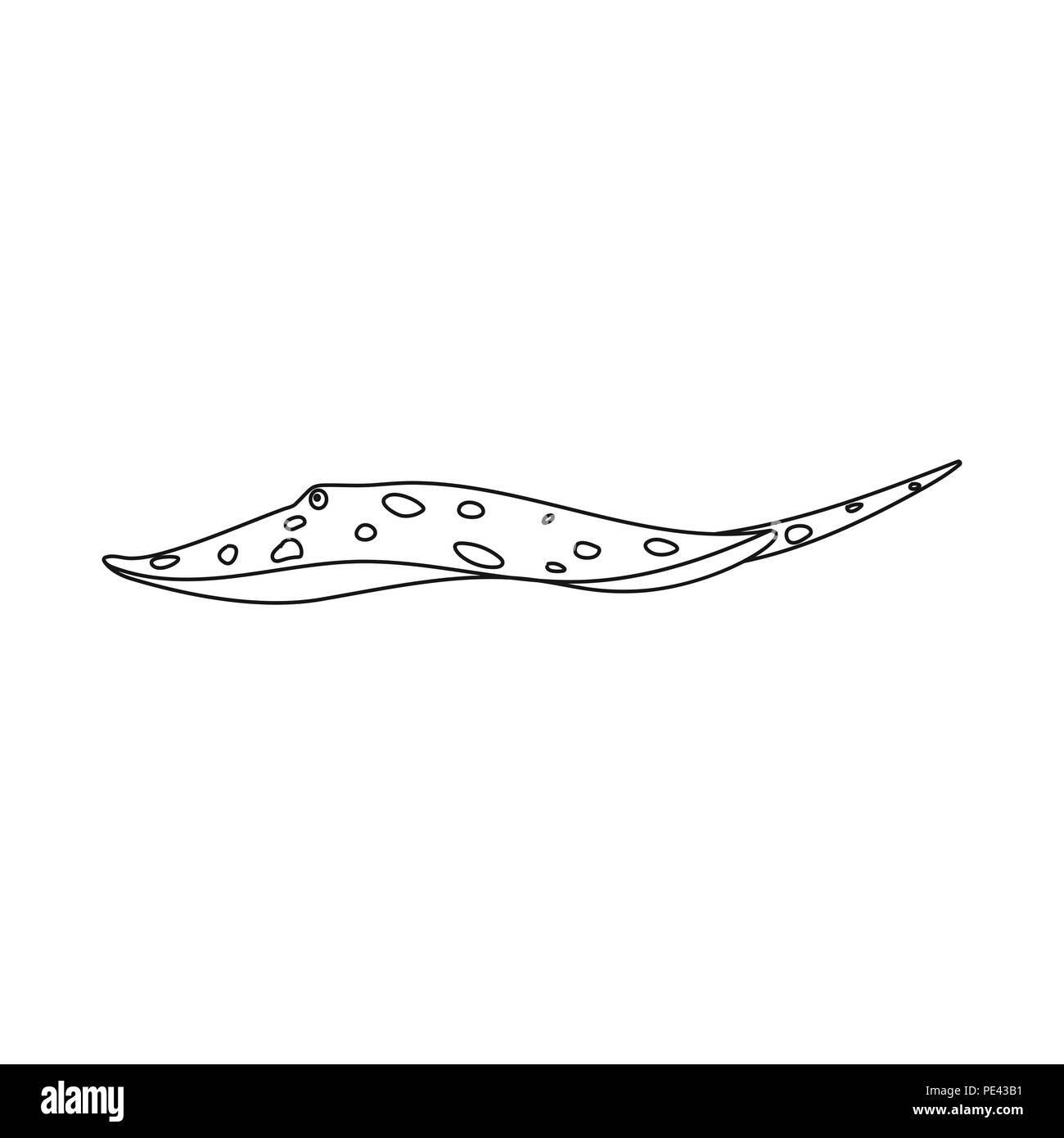 Sting ray cartoon illustration Black and White Stock Photos & Images ...