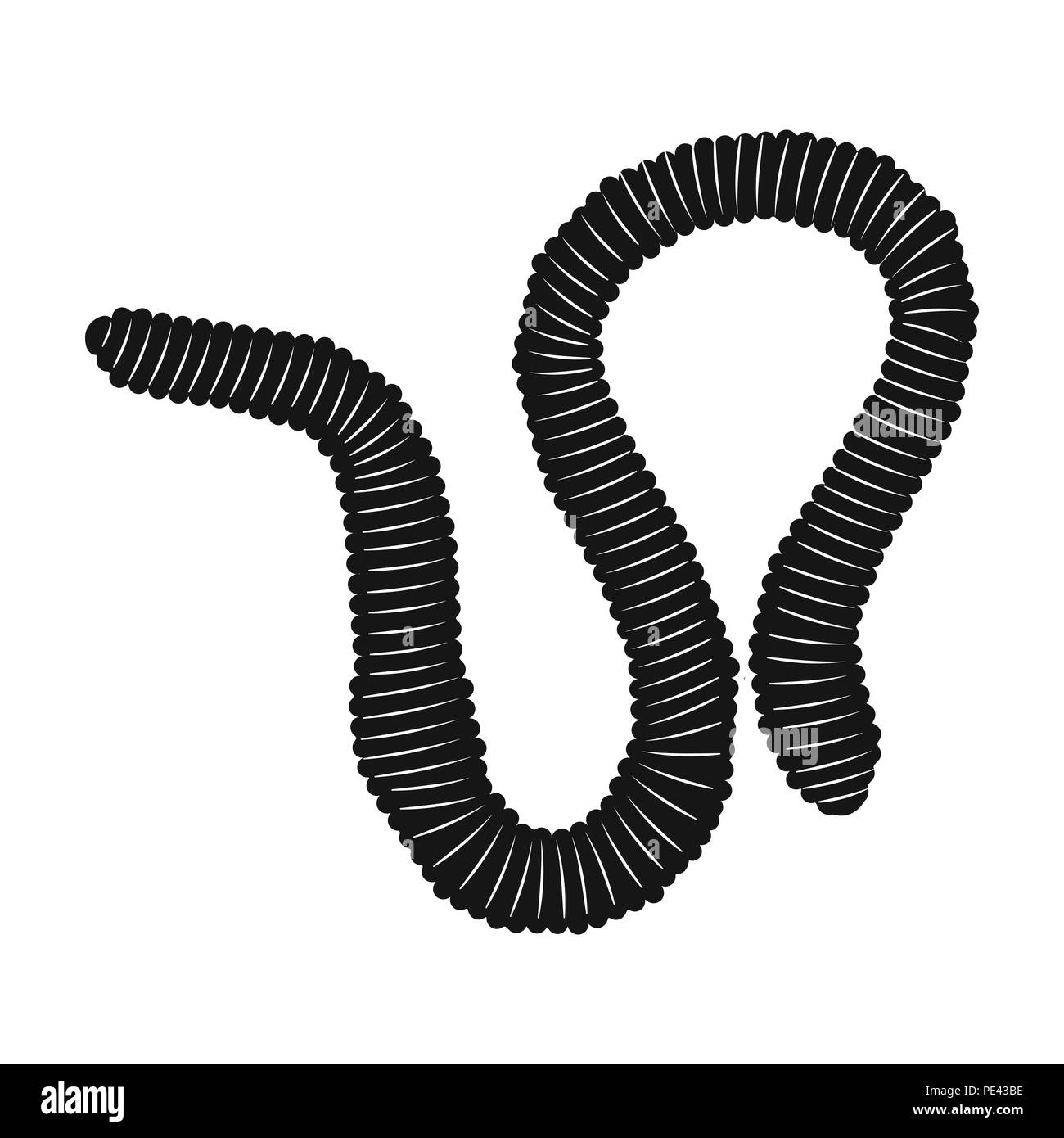 Earthworm icon in black design isolated on white background. Insects ...