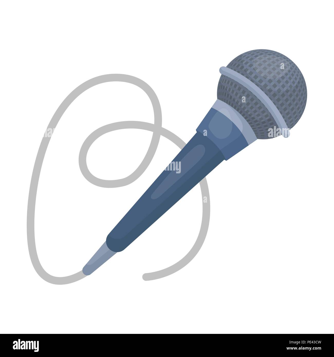 Microphone icon in cartoon style isolated on white background. Event ...