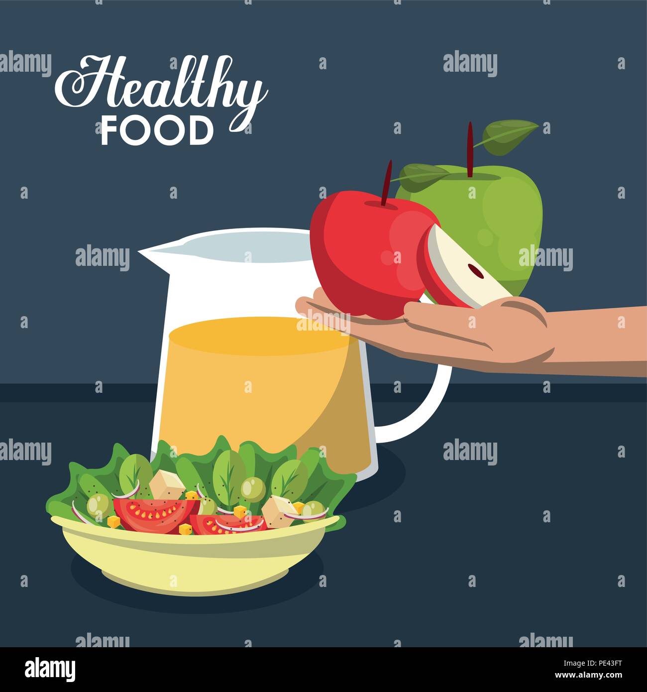 Healthy food concept Stock Vector Image & Art - Alamy