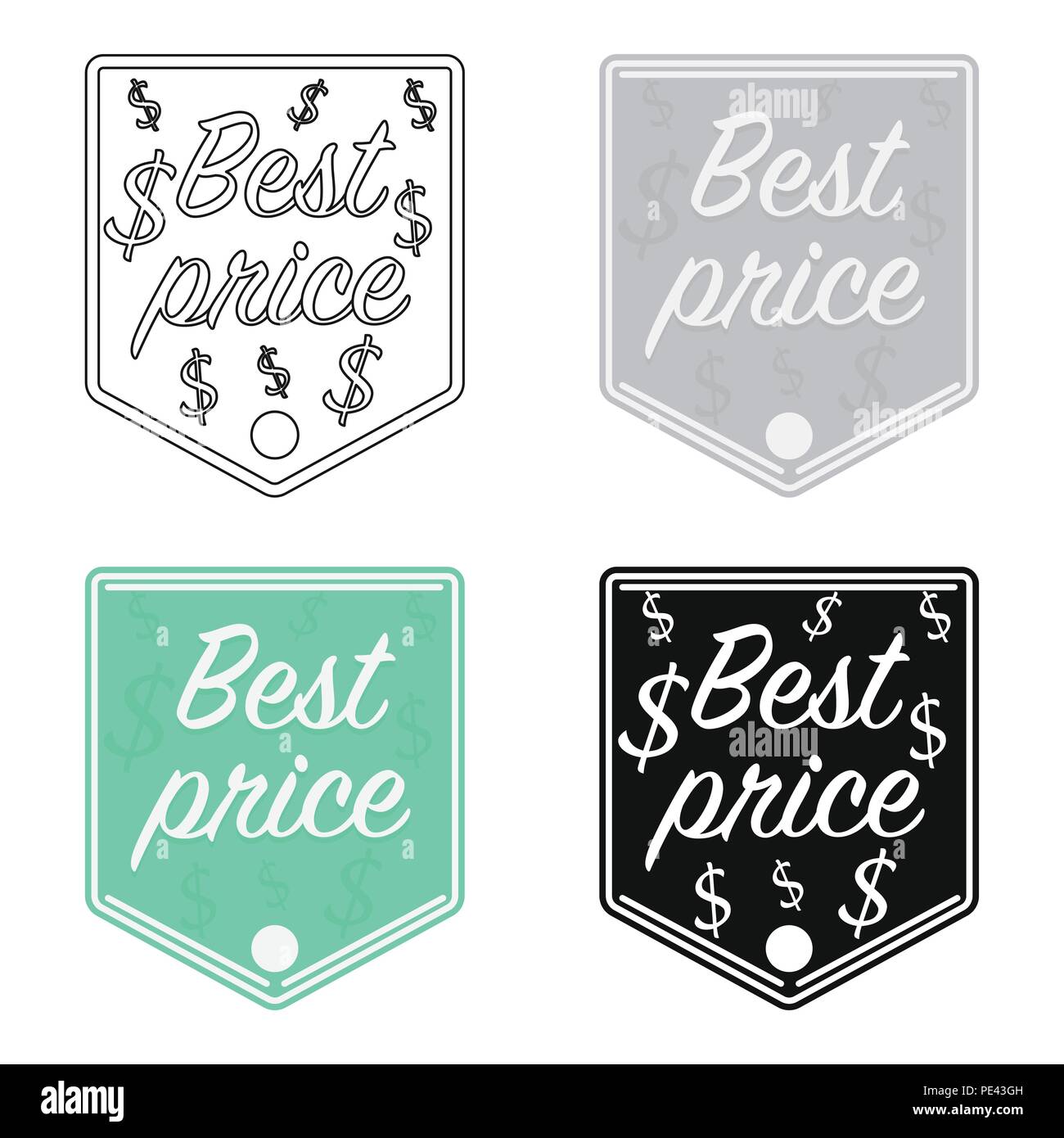 Best price icon in cartoon style isolated on white background. Label ...
