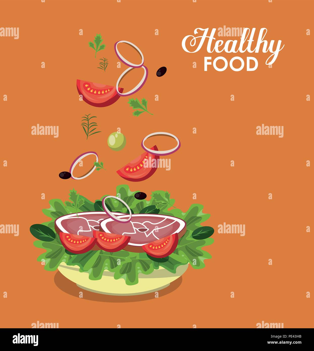 Healthy food concept Stock Vector Image & Art - Alamy