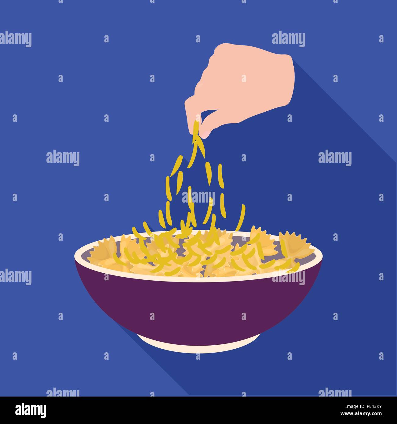 Preparation of food from pasta. Food single icon in flat style vector ...