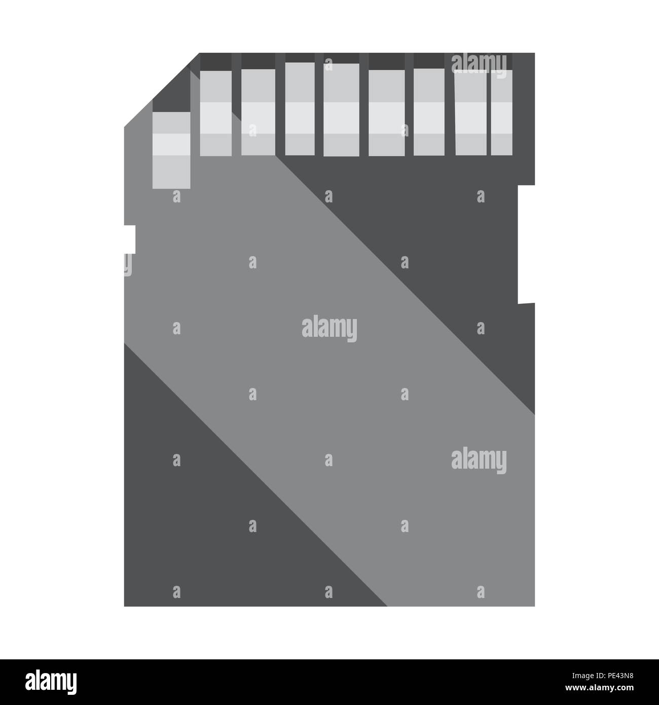 SD card icon in monochrome style isolated on white background. Personal ...