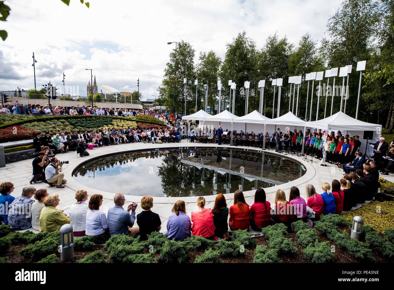 Family and relatives gather at the inter-denominational service at the ...