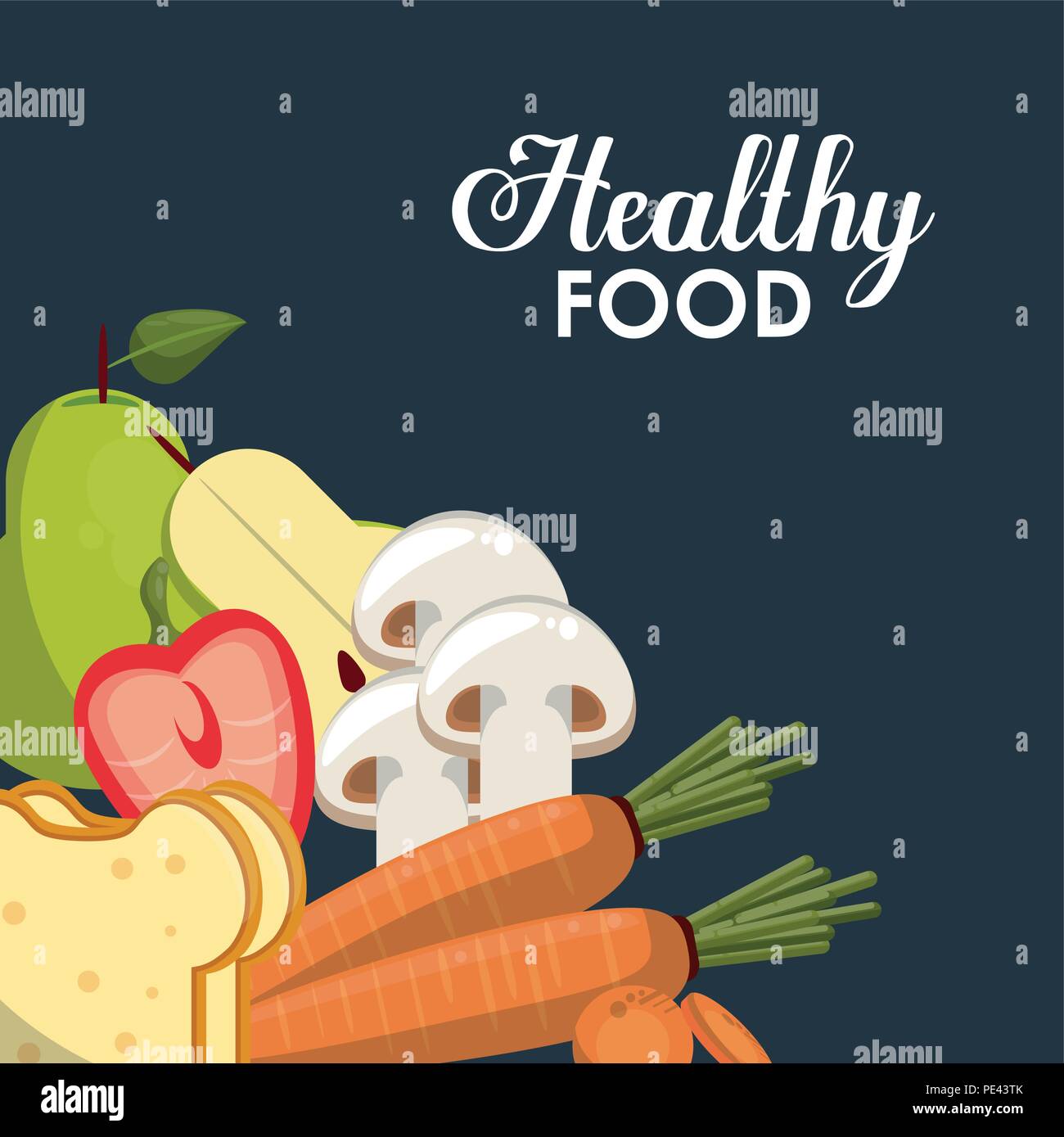 Healthy food concept Stock Vector Image & Art - Alamy