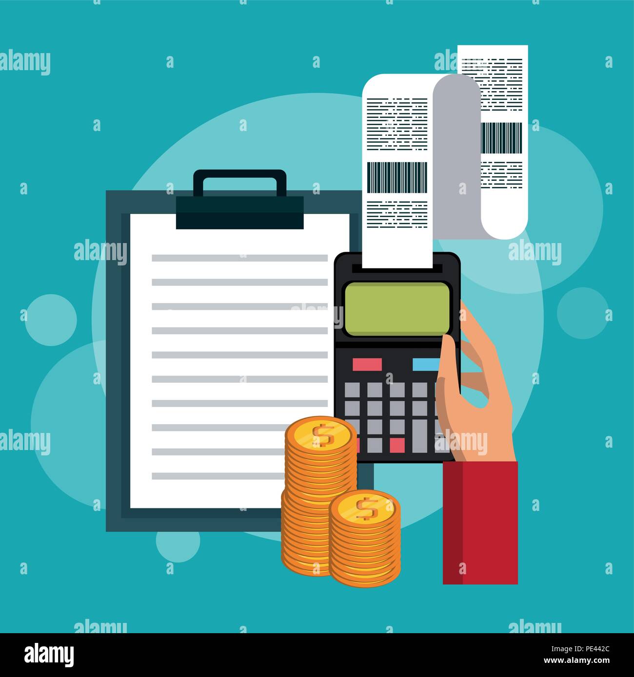 Counting money vector female hi-res stock photography and images - Alamy
