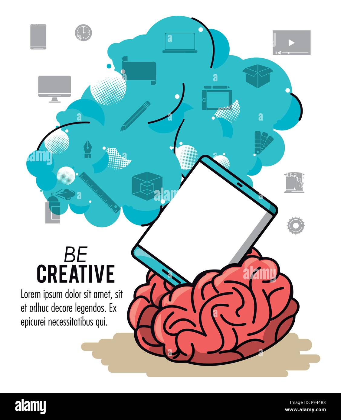 Be creative poster Stock Vector Image & Art - Alamy