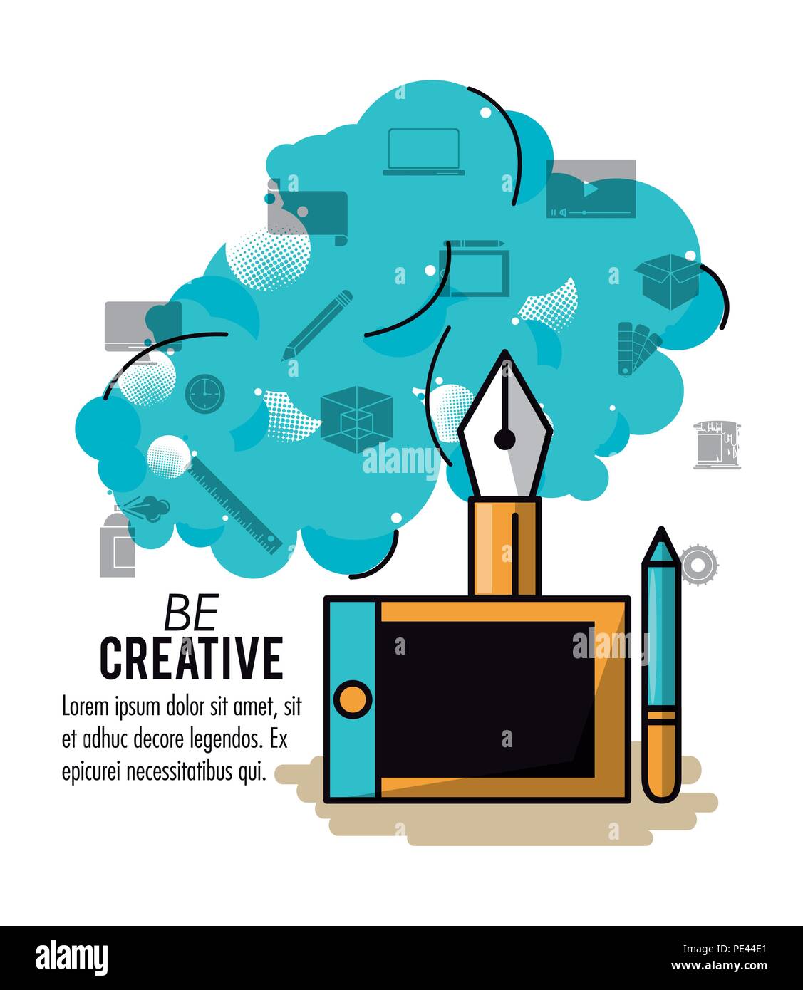 Be creative poster Stock Vector Image & Art - Alamy