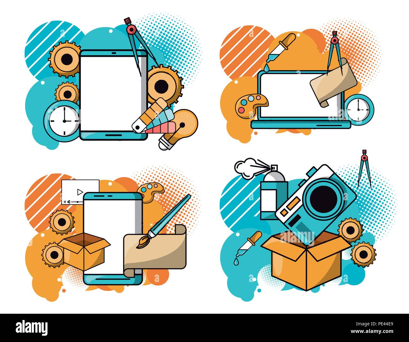 Set of creative design Stock Vector Image & Art - Alamy
