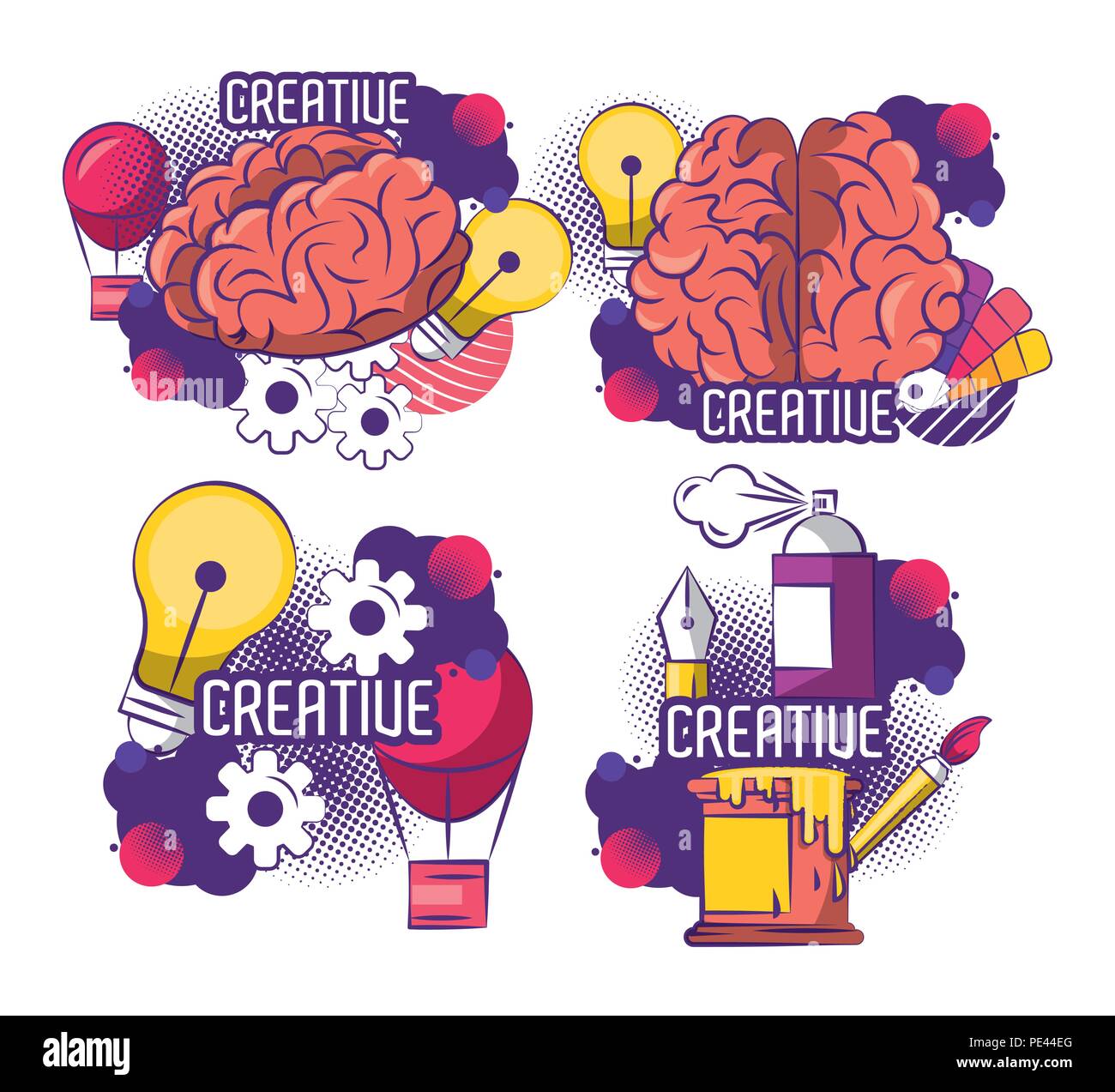 Set of creative design Stock Vector Image & Art - Alamy