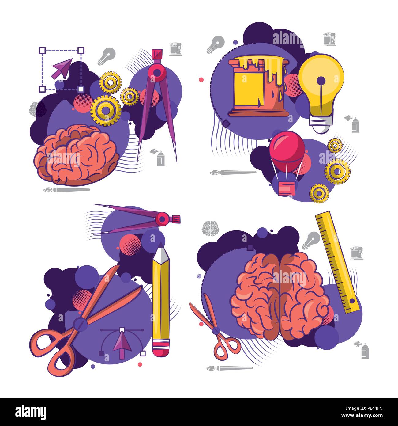 Set of creative design Stock Vector Image & Art - Alamy