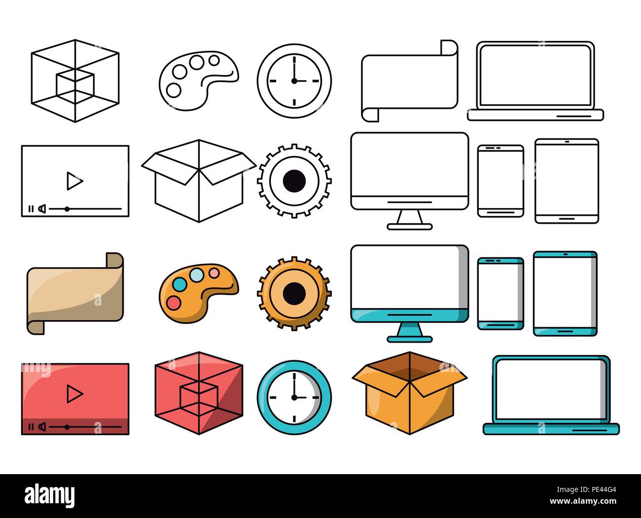 Set of creative design Stock Vector Image & Art - Alamy