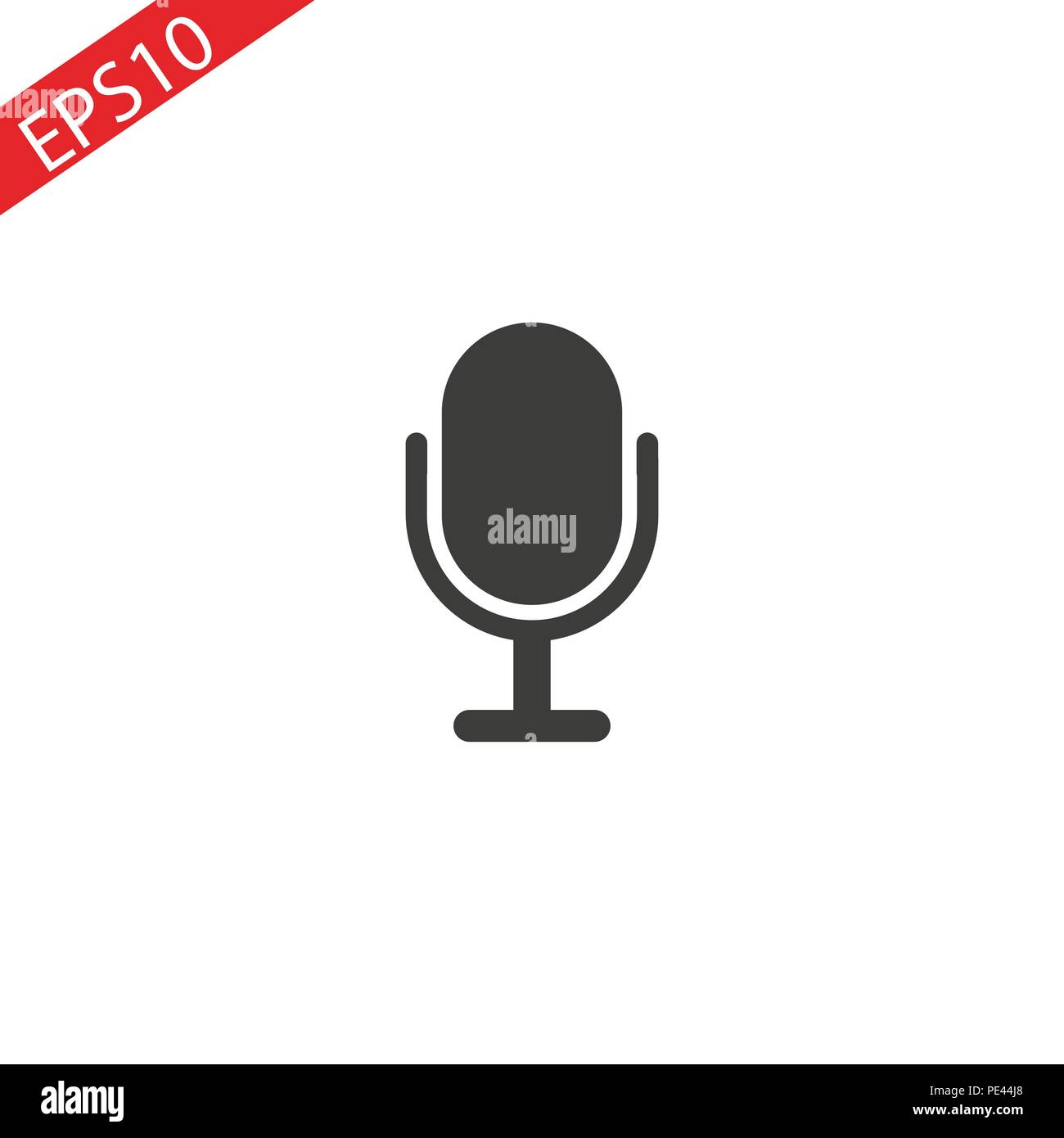 Microphone silhouette vector vectors hi-res stock photography and ...