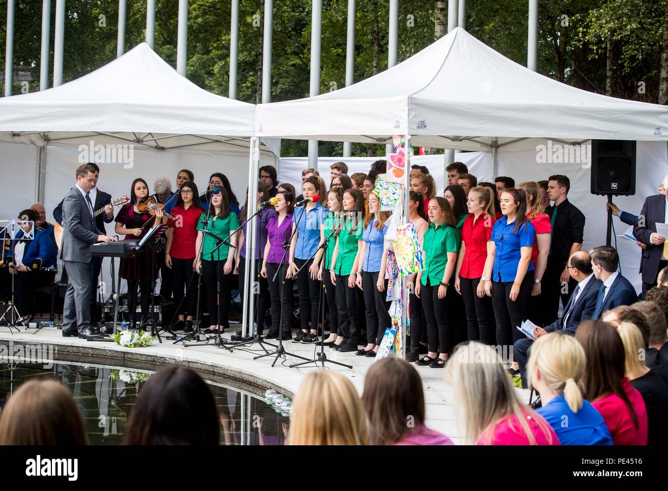 Omagh Community Choir performing at the Memorial Gardens in Omagh to ...