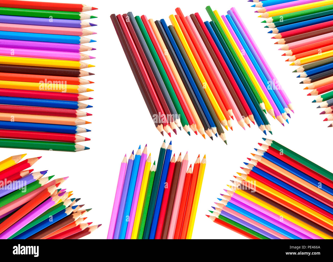 Colored pencils isolated on white background Stock Photo - Alamy