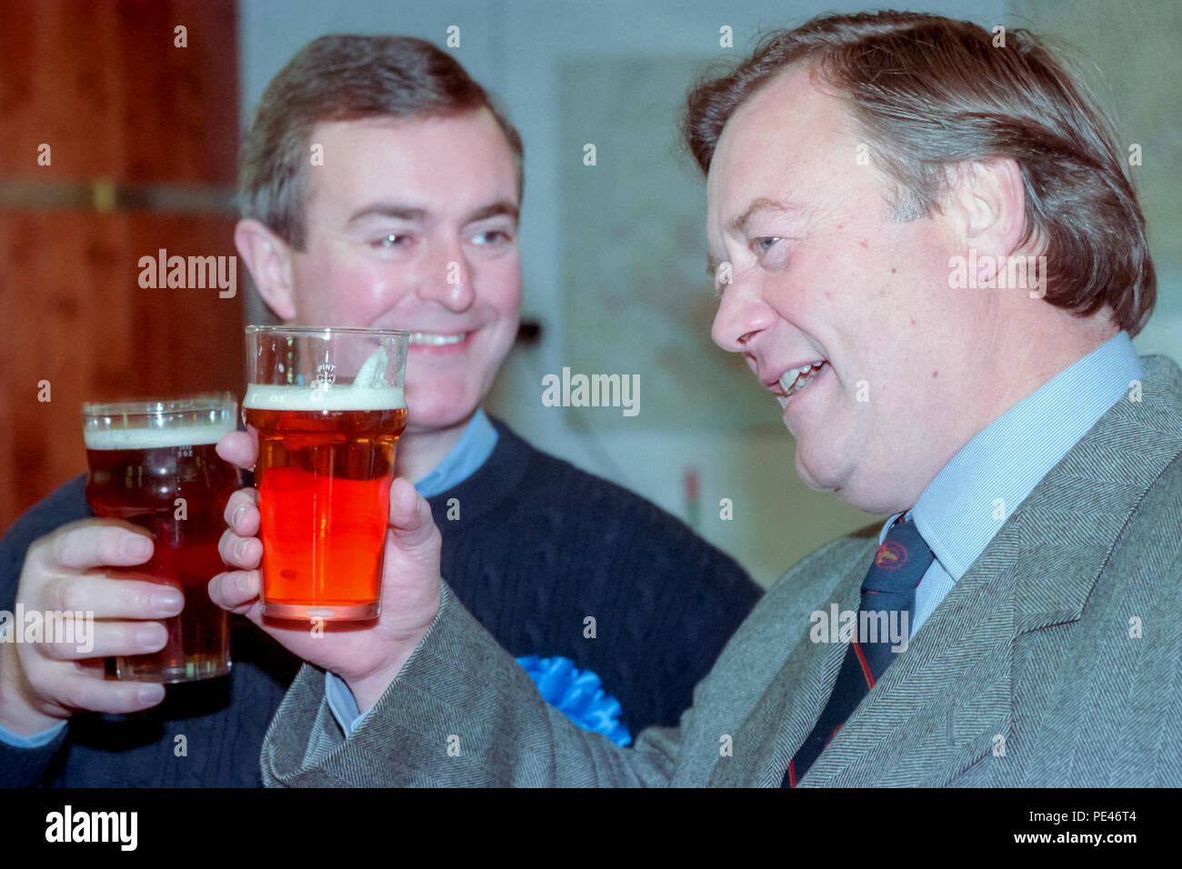 Kenneth Clarke MP campaigning in Alresford, Hampshire, for Gerry Malone ...