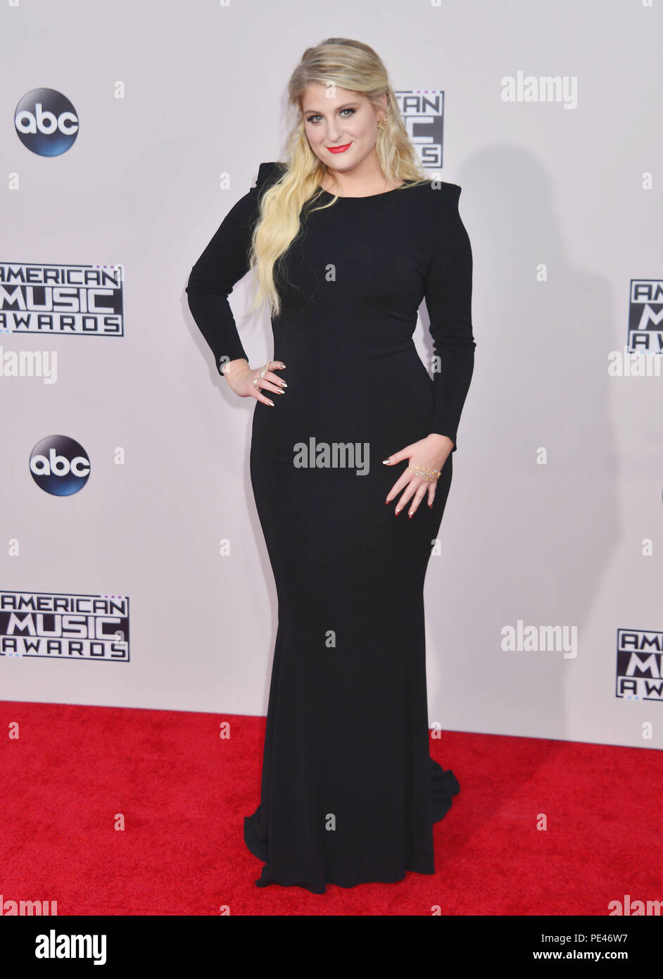 Meghan trainor 089 red carpet event hi-res stock photography and images ...