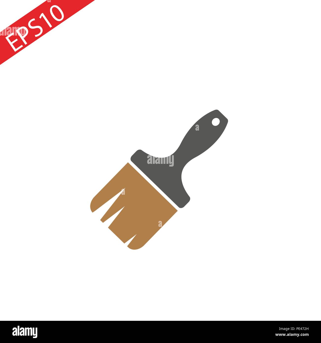 Paint Brush Icon on white background Stock Vector Image & Art - Alamy