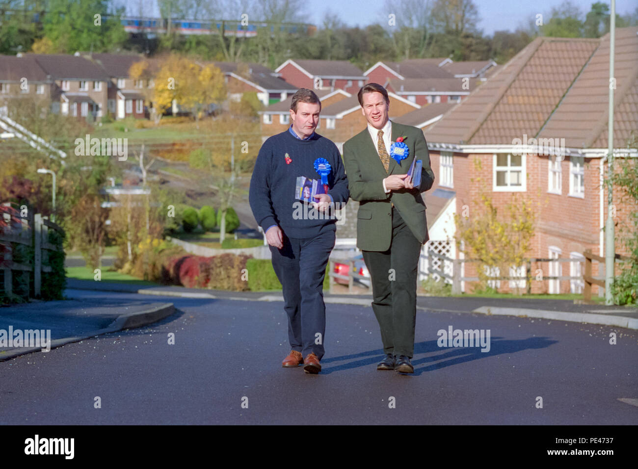 Michael Portillo MP campaigning in Winchester, Hampshire, for Gerry ...