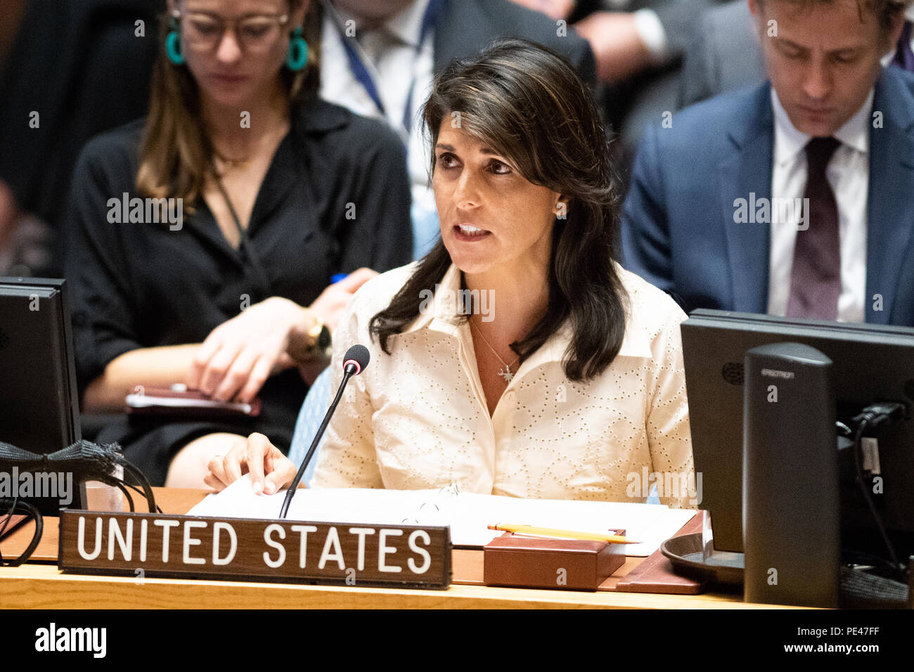 Nikki Haley, United States Ambassador to the United Nations, at the ...