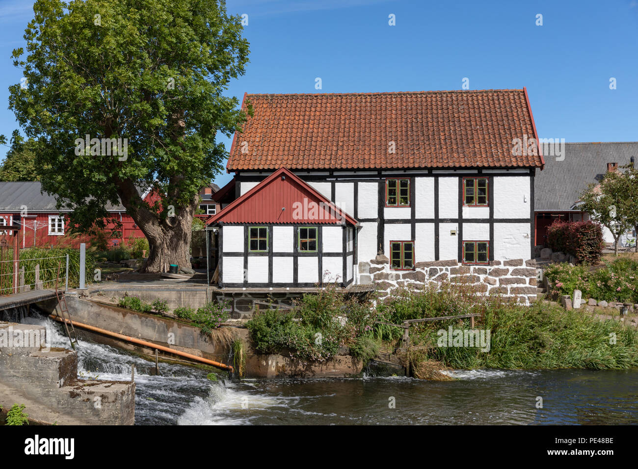 Saeby Water Mill, by Saeby Stream; Saeby, Denmark Stock Photo - Alamy