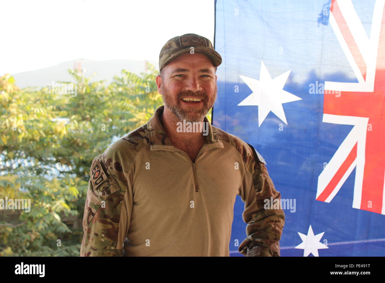 Royal Australian Air Force Flight Lt. Pete Radcliffe smiles from Kabul ...