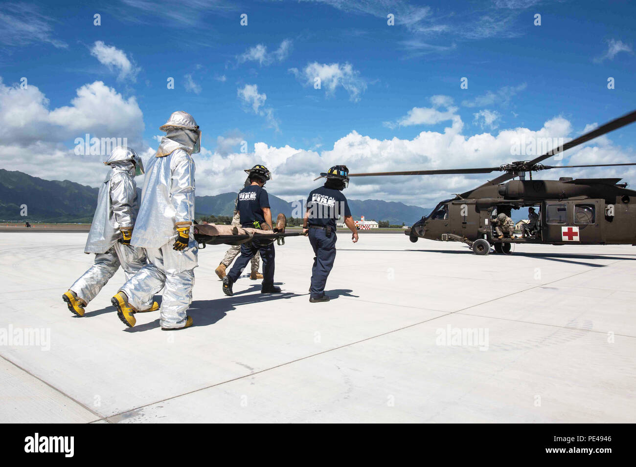 Marines with Aircraft Rescue and Firefighting, Marine Corps Air Station ...