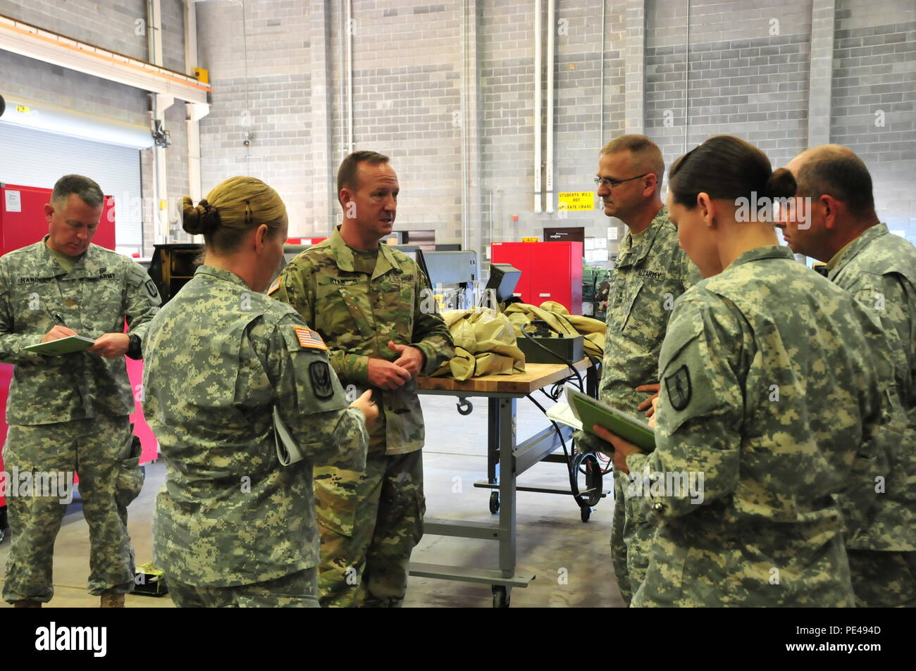 U.S. Army Chief of Ordnance, Brig. Gen. Kurt Ryan, speaks with NCNG ...