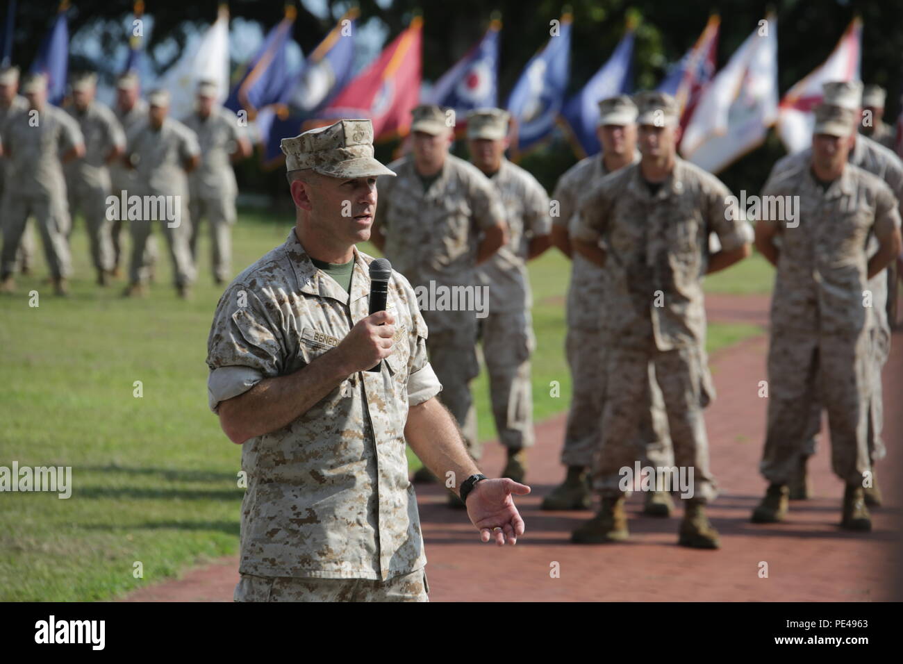The commanding officer of the 24th marine expeditionary unit High ...