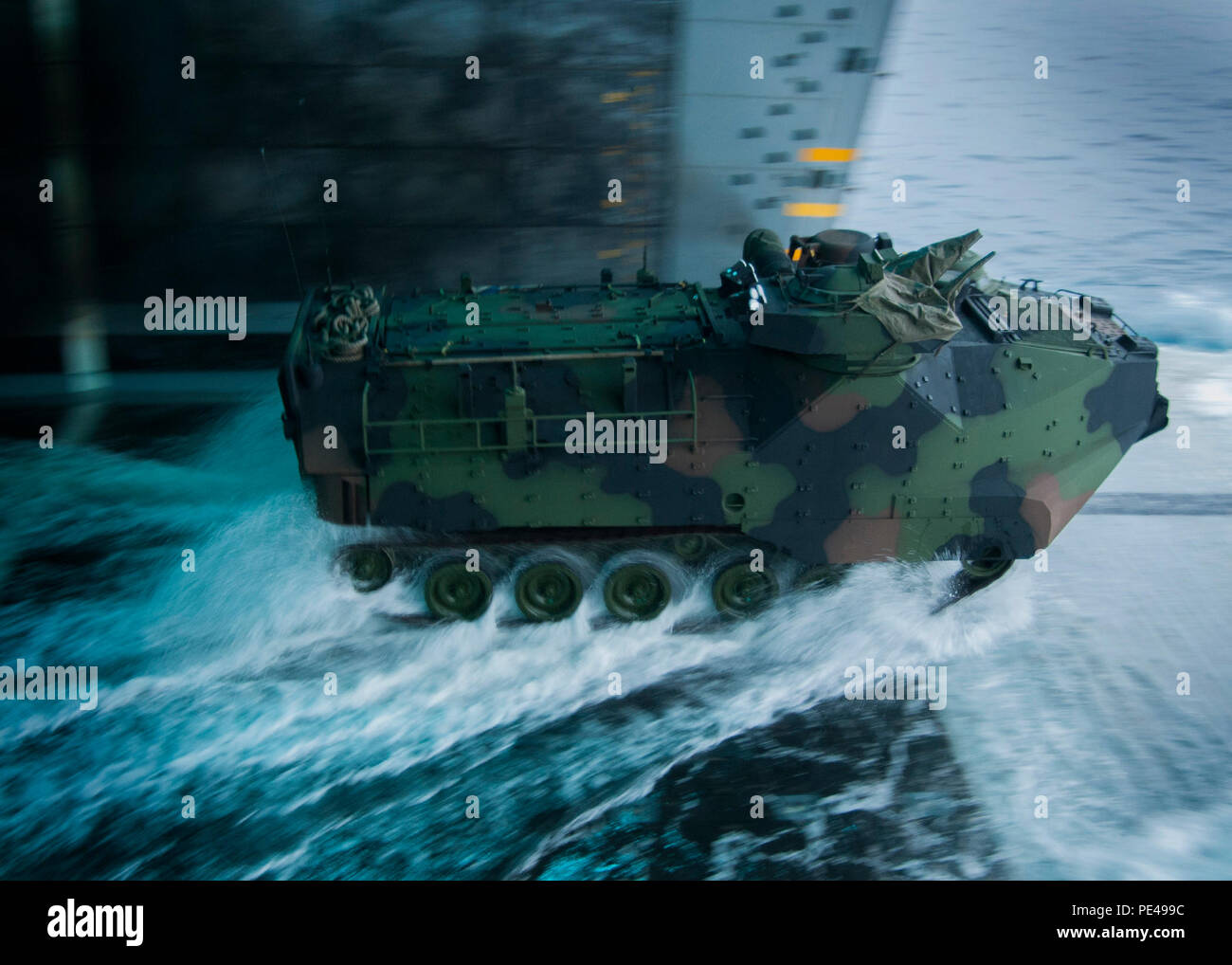 CAMP PENDLETON, Calif. (Sept. 3, 2015) An amphibious assault vehicle ...