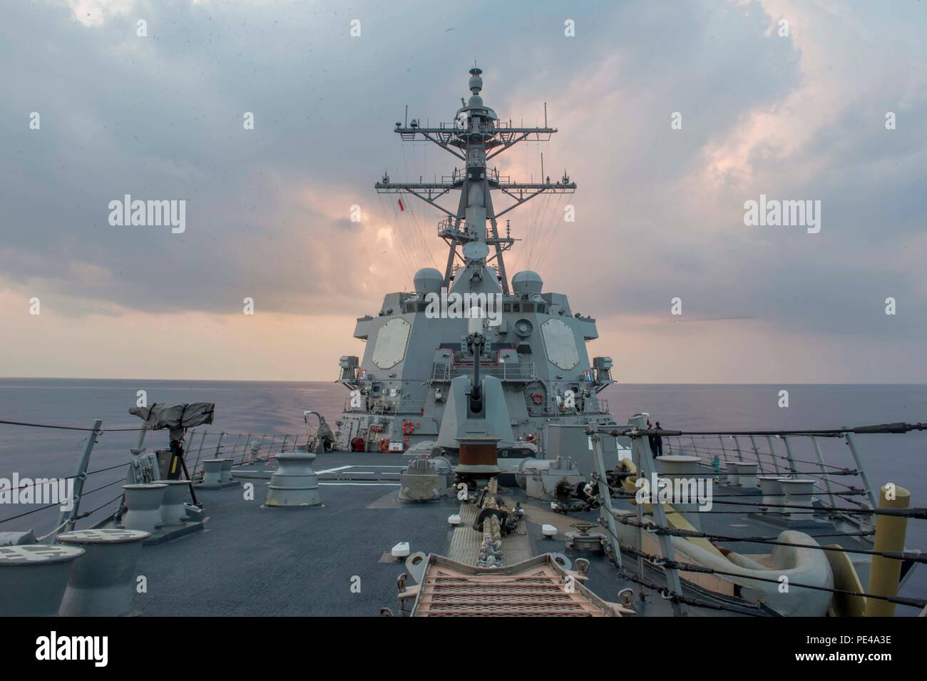 150904-N-AO823-095 ATLANTIC OCEAN (Sept. 4, 2015) - The guided-missile ...