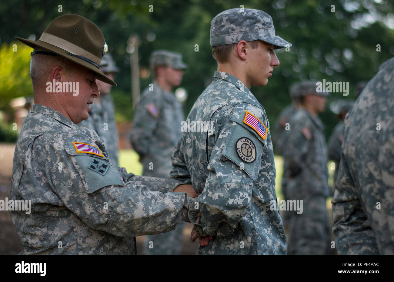 Army Reserve drill sergeant, Staff Sgt. Blake Howell of Belton, S.C ...