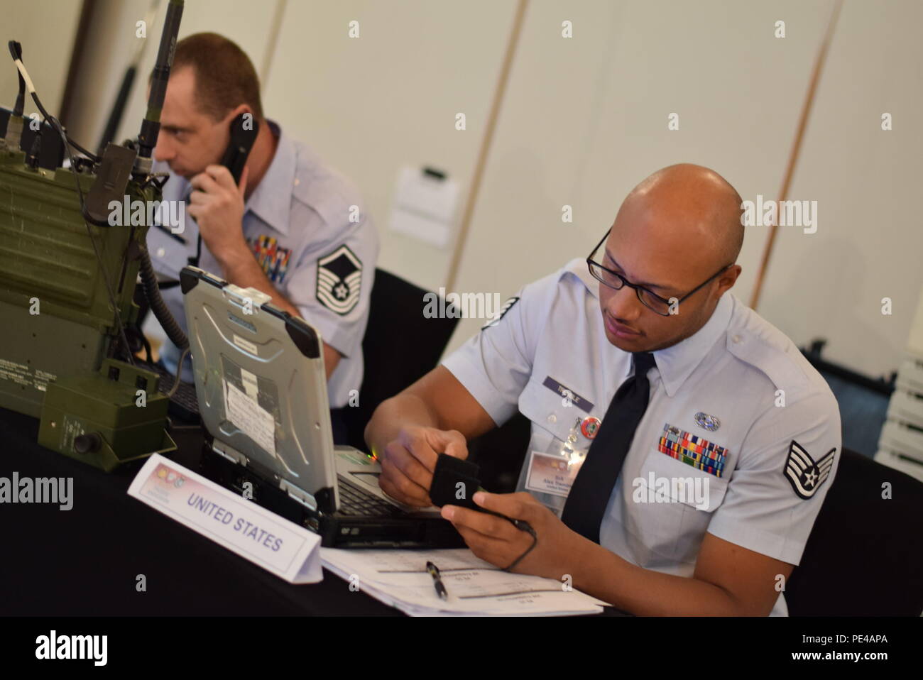 SSgt Alex Tremble (right) and MSgt Mark Steele from the 644th Combat ...
