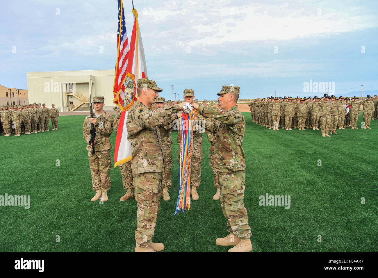 Lt. Col. Jerry Glass (right) and Command Sgt. Maj. Leon Dunning (left ...