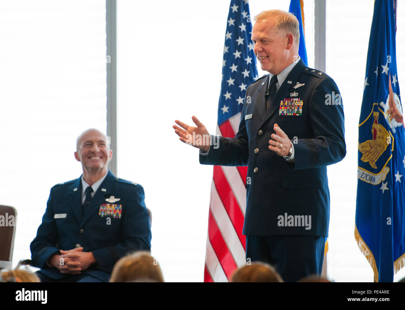 Former 96th Test Wing commander, Maj. Gen. David Harris, jokes about ...