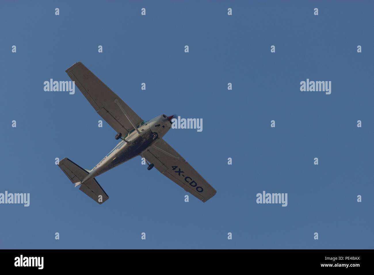 Light plane above me Stock Photo - Alamy