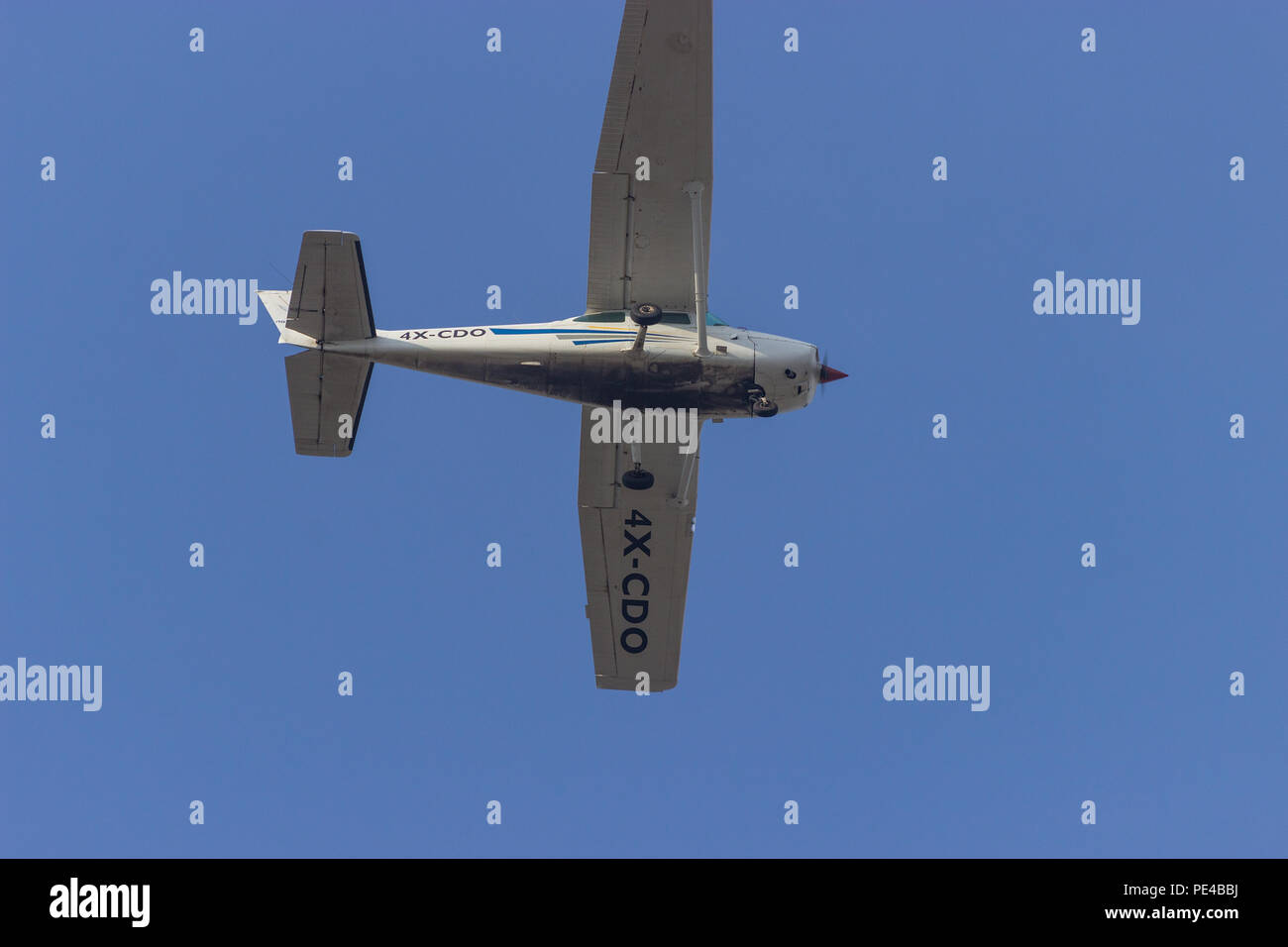 Light plane above me Stock Photo - Alamy