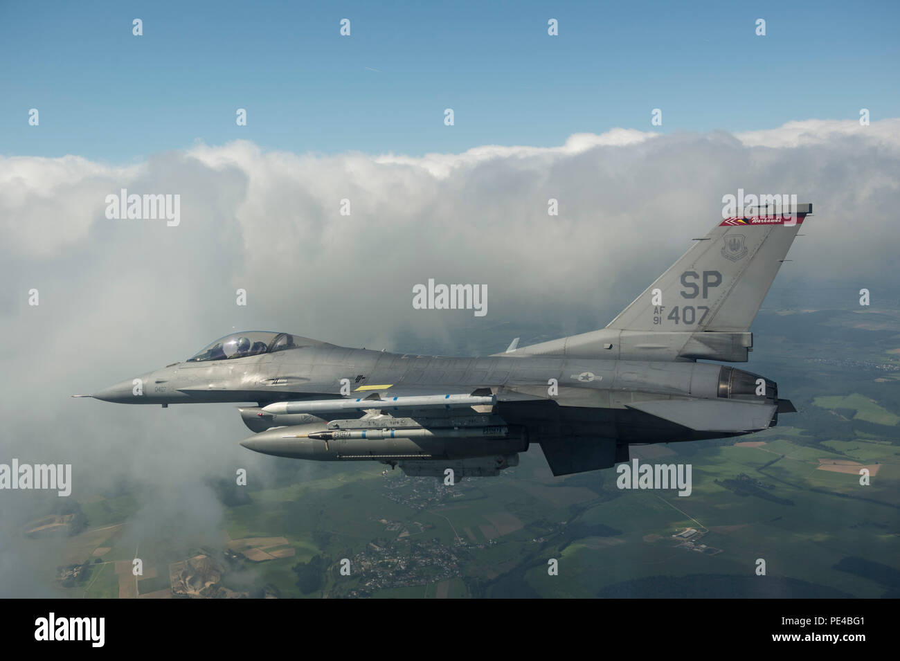 A U.S. Air Force F-16 Fighting Falcon from the the 408th Fighter ...