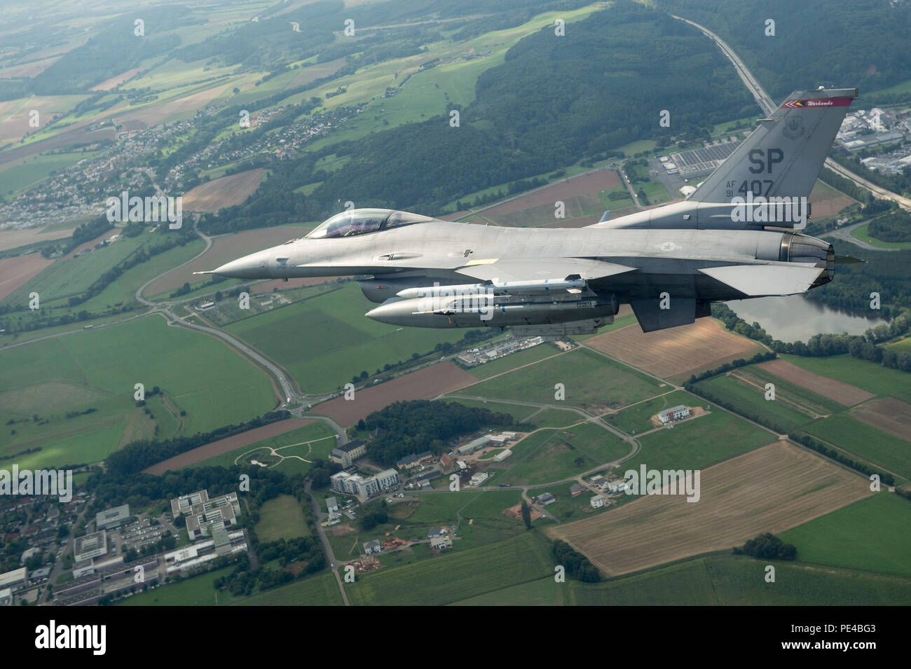 A U.S. Air Force F-16 Fighting Falcon from the the 408th Fighter ...