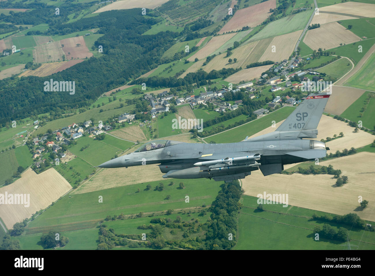 A U.S. Air Force F-16 Fighting Falcon from the the 408th Fighter ...