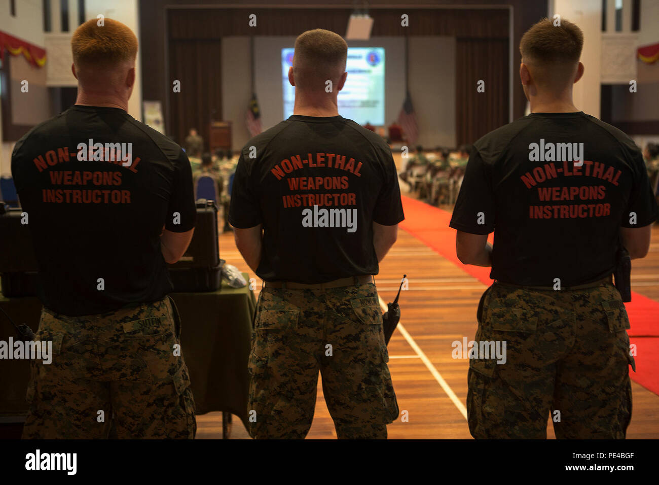 Non-lethal weapons instructors from 3rd Marine Law Enforcement ...