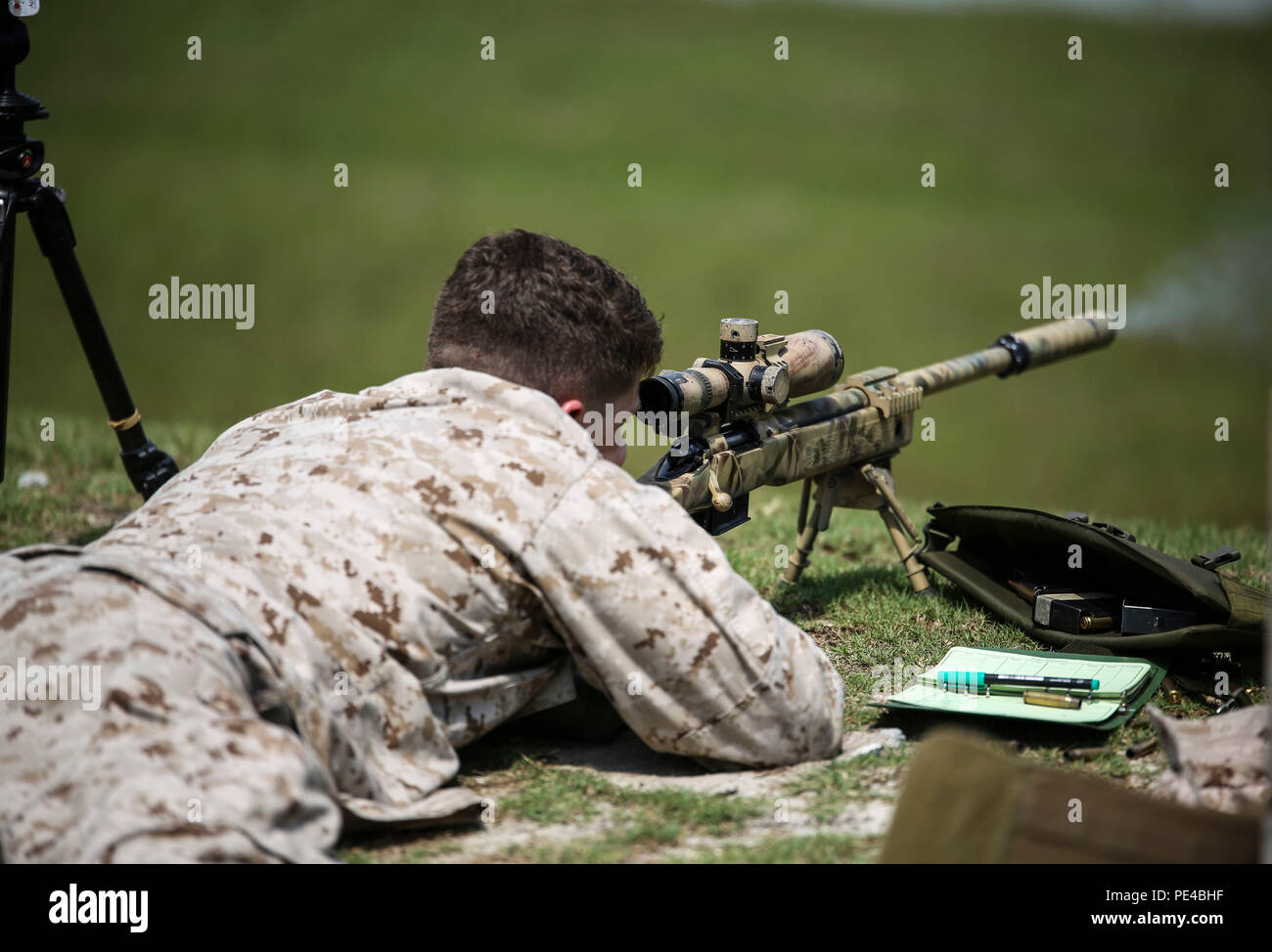 A Marine with Sniper Platoon, Weapons Company, 2nd Battalion, 6th ...